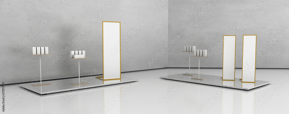Retail displays and merchandise concepts, 3d rendering, original design ...