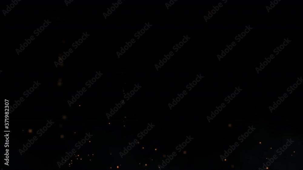 Glow particle bokeh float up in the air with magician have layer depth ...