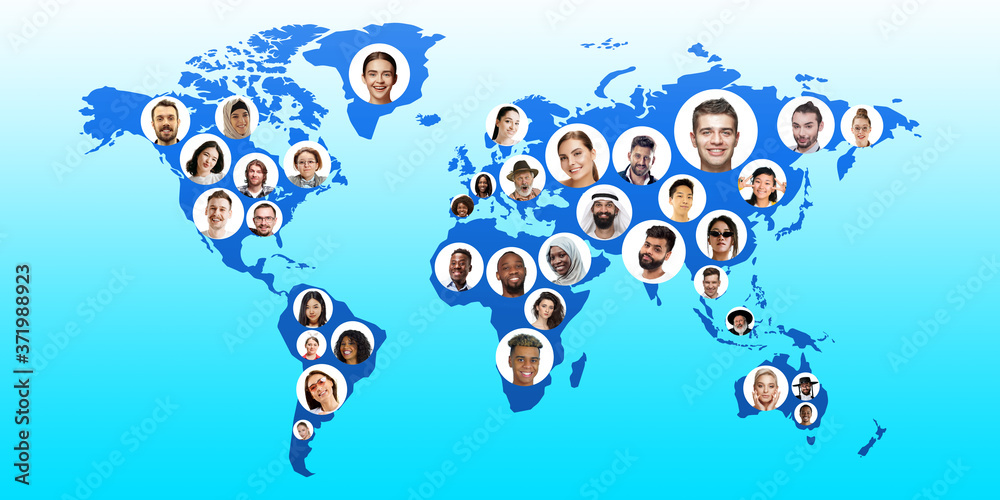 World global cartography - Earth international concept, connecting ...