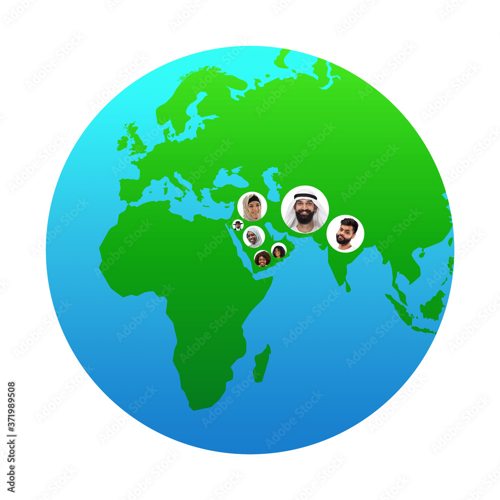 World global cartography - Earth international concept, connecting ...
