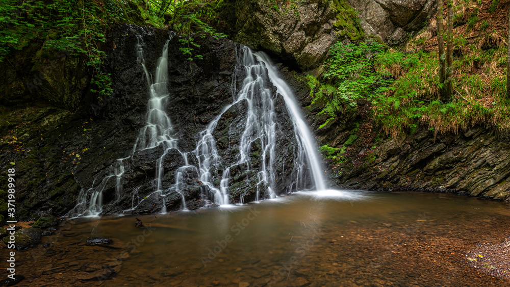 The Lower Falls at Fairy Glen Nature Reserve. A popular woodland walk ...