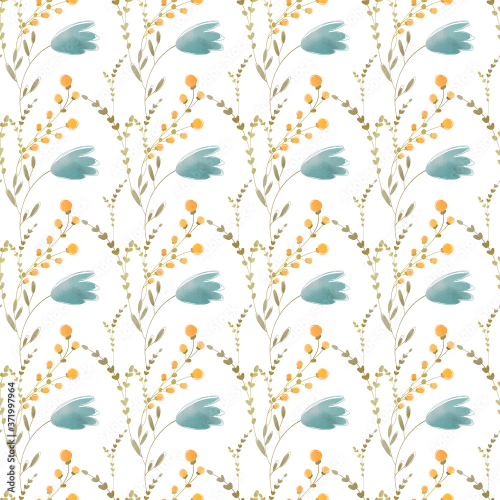 Cute kawaii square seamless pattern for mother's day isolated on white ...