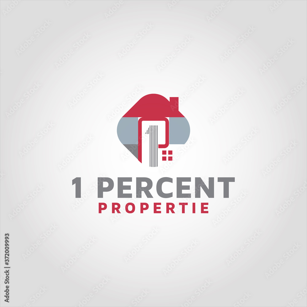 Real estate with letter 1 adobe stock Logo design template inspiration ...