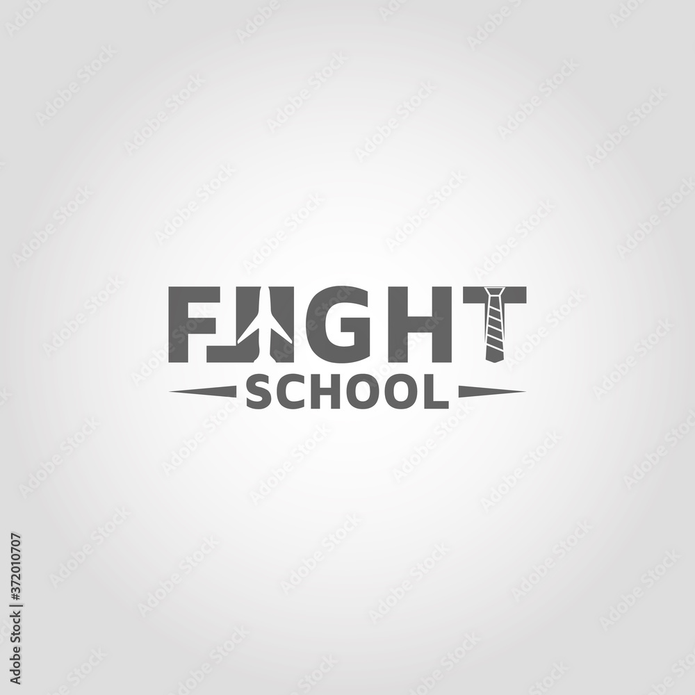 Flight school Vector adobe stock logo design template idea Stock Vector ...