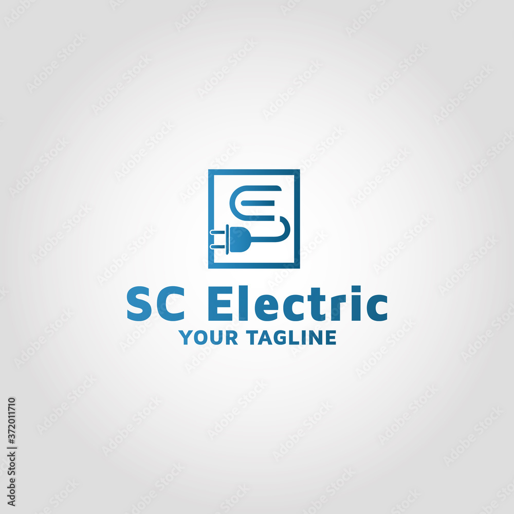 Letter SCE Electric Vector adobe stock logo design template Stock ...
