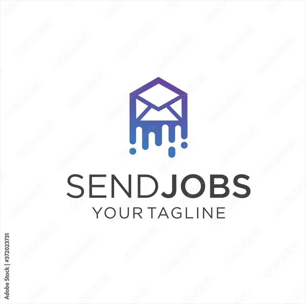 Fast Mail Logo Template Sending Sign. Fast Message Service Logo Design ...