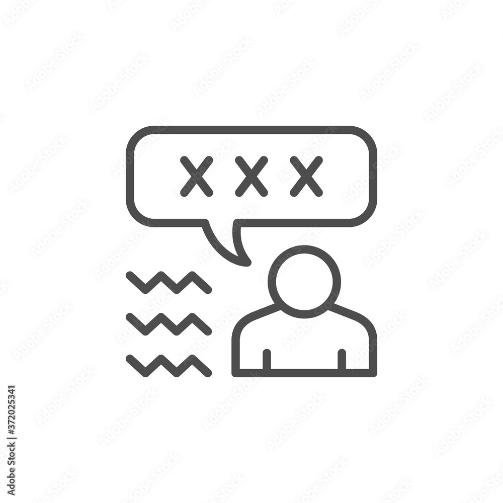 Swear word line outline icon Stock Vector | Adobe Stock