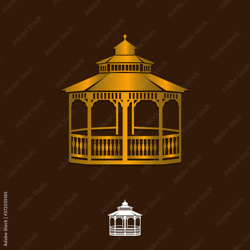 gazebo icon vector on white background, gazebo trendy filled icons from ...