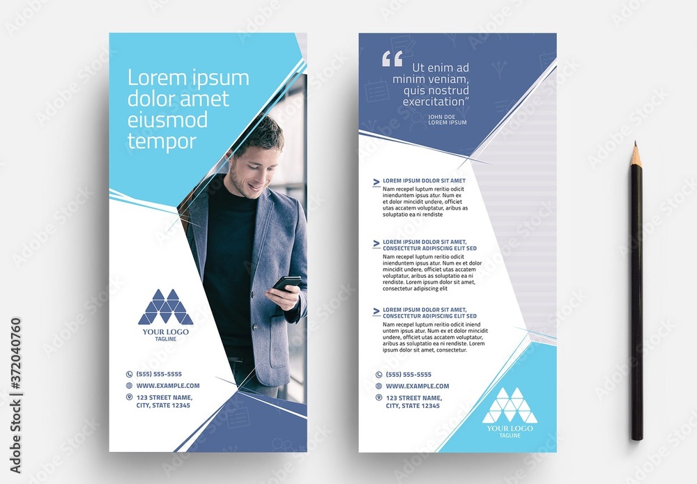 Multipurpose Modern Business DL Rack Card Flyer Stock Template | Adobe ...