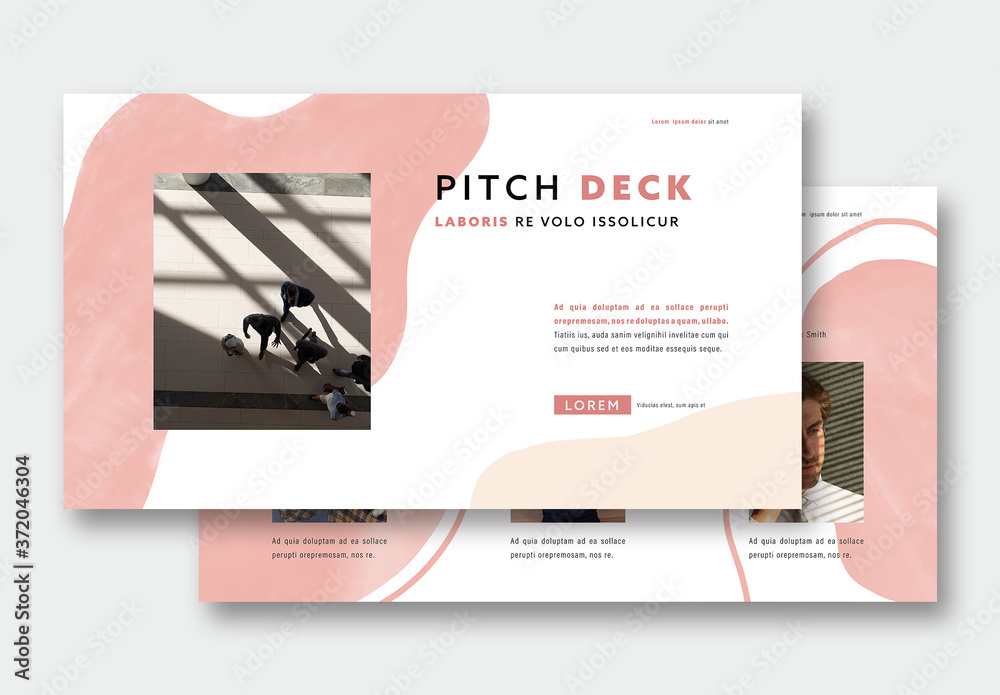 Pitch Deck with Hand-Drawn Shapes Stock Template | Adobe Stock
