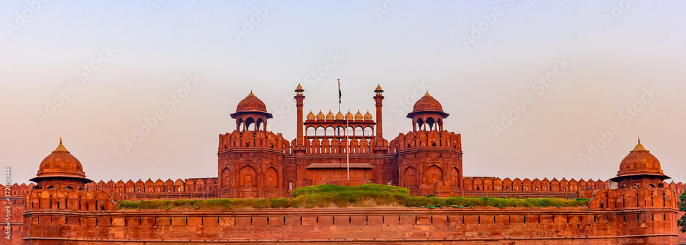 Red Fort is a historic fort UNESCO world Heritage Site at Delhi. Stock ...