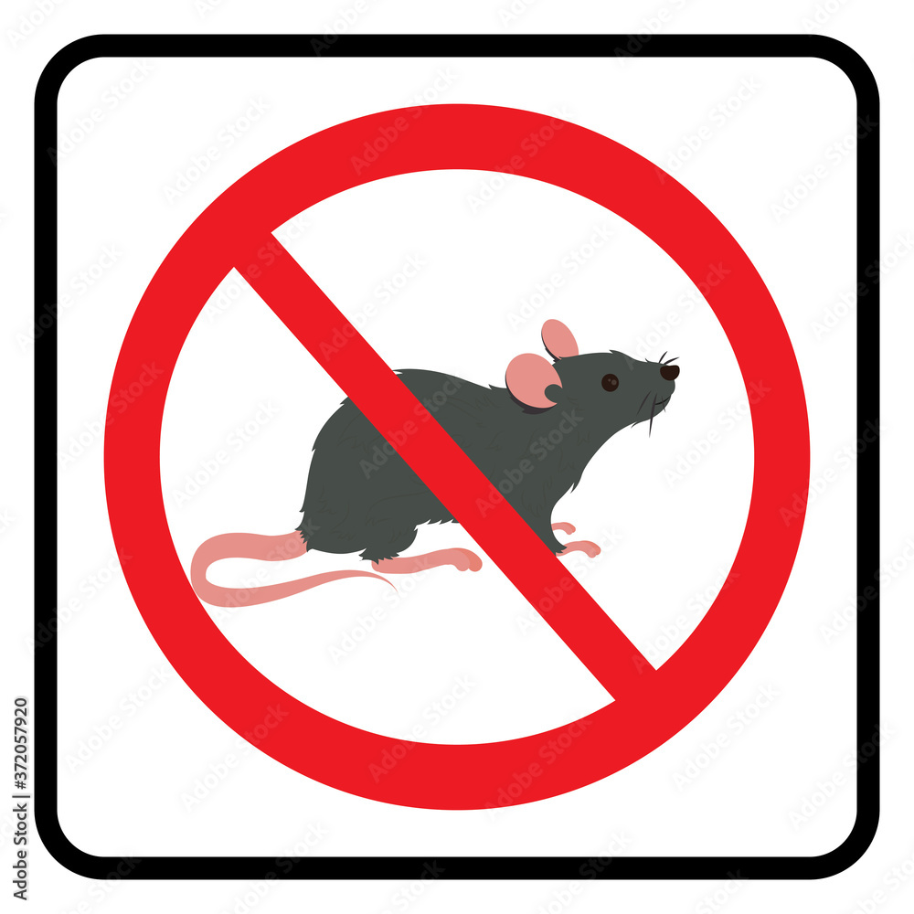 Rat Poison Icon on white background drawing by Illustration. Danger Rat ...