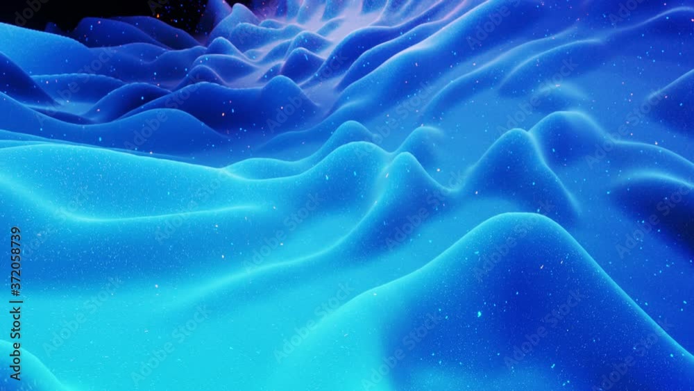 fantastical festive blue bg. Stylish abstract looped background, waves ...