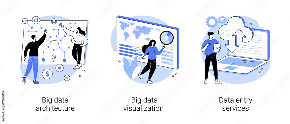 Information storage infrastructure abstract concept vector illustration ...