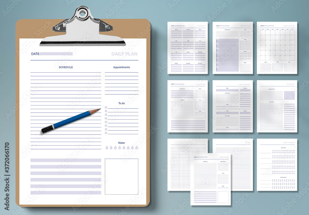 Personal Planner Layout Stock Template | Adobe Stock