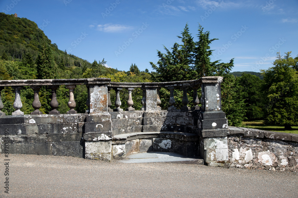 Ancient Bridge Parapet and Stone Seating Area Stock Photo | Adobe Stock