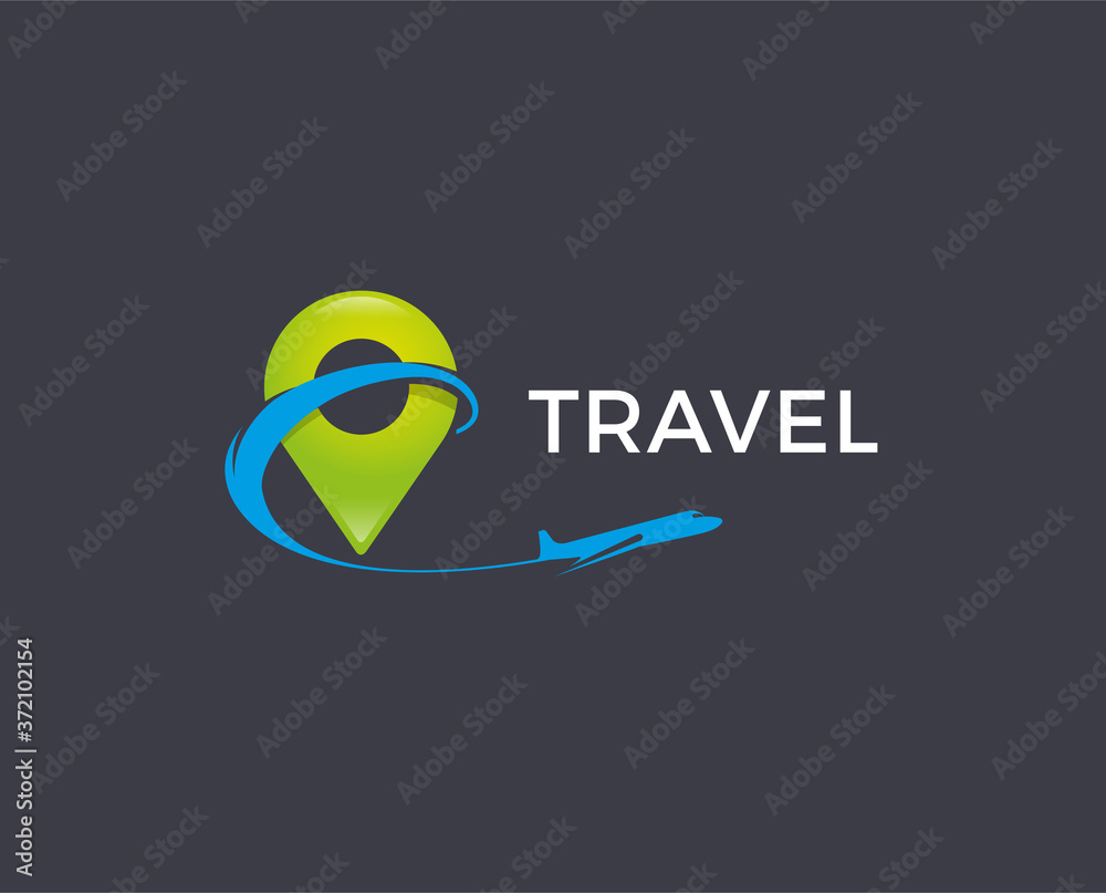 minimal air travel logo template - vector illustration Stock Vector ...