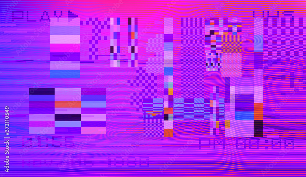 Abstract pixelated background with flickers and datamoshing effect ...