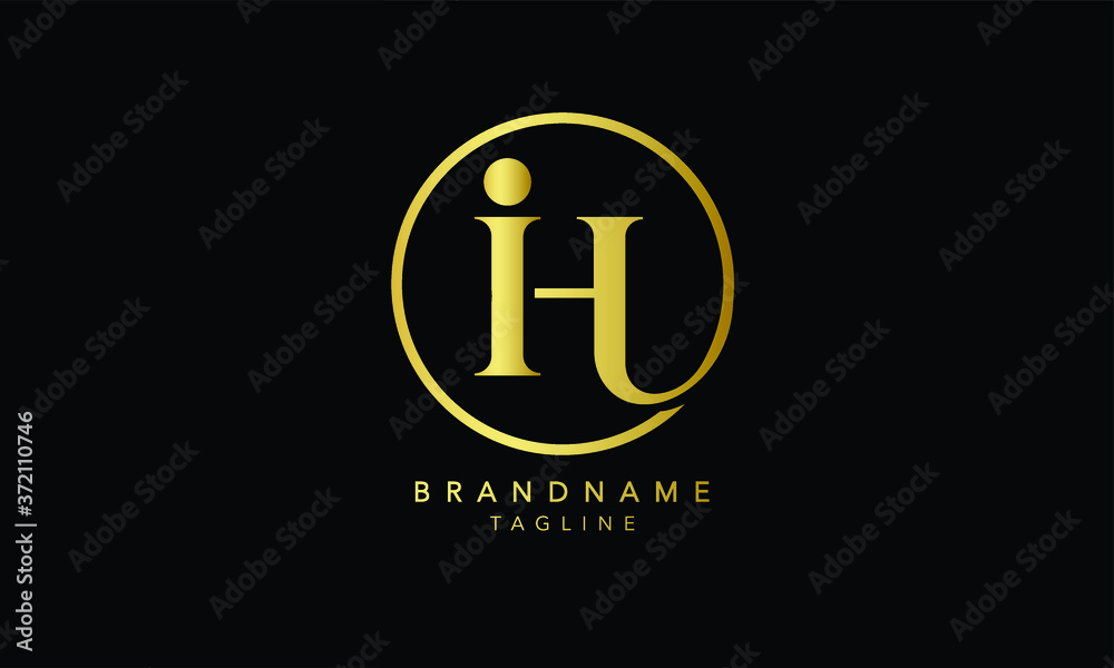 Alphabet letters Initials Monogram logo IH, HI, I and H Stock Vector ...