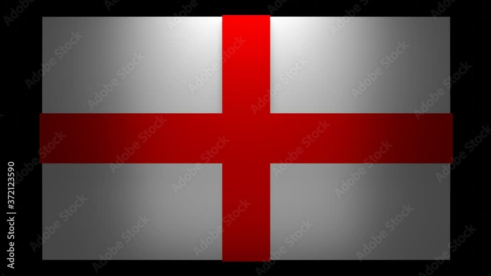 Light is moving on England flag from left to right (3D Rendering) Stock ...