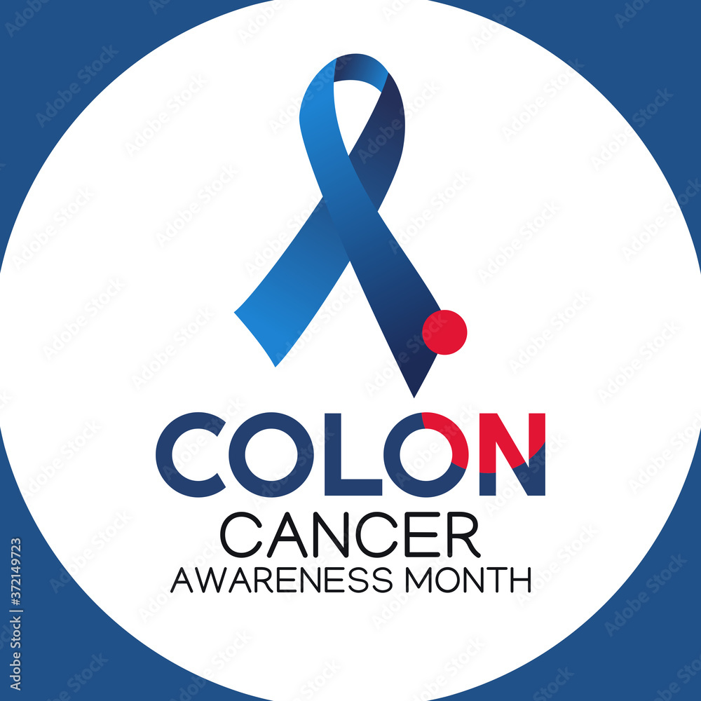 vector graphic of colon cancer awareness month good for colon cancer ...