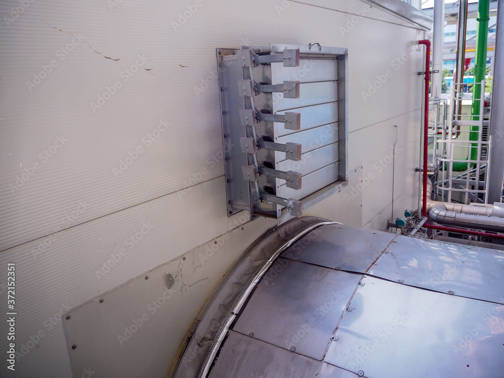 Air inlet filter of gas turbine generator systems in power plant. Stock ...