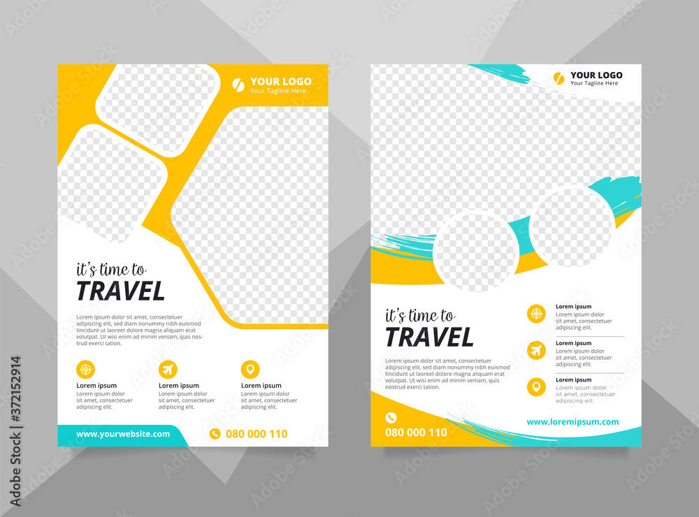 Vacation travel brochure flyer design template. Summer brochure ...