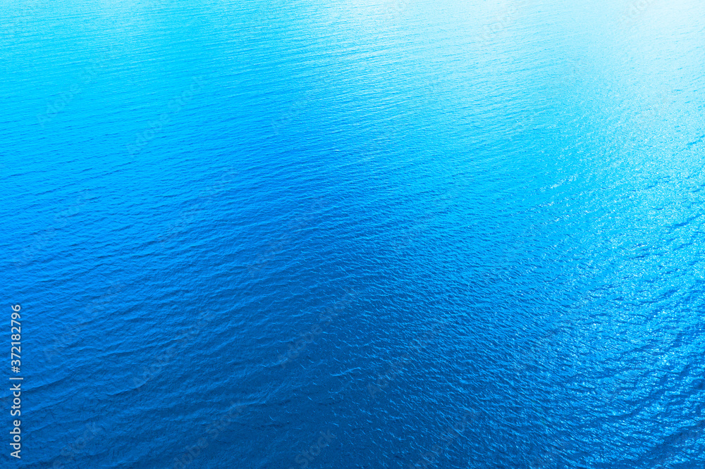 Aerial view of a crystal clear sea water texture. View from above ...