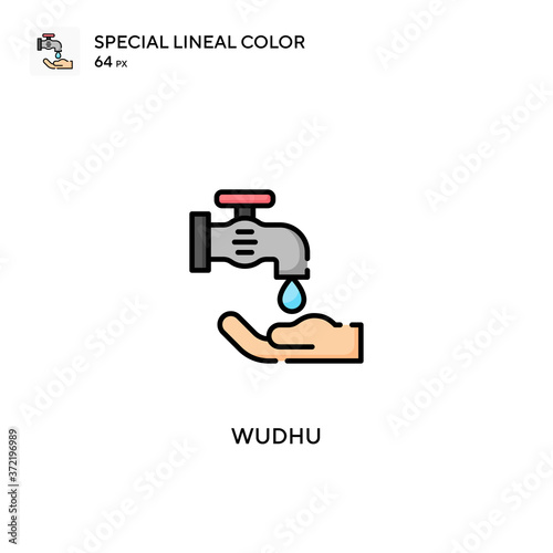 Wudhu Special lineal color icon.Wudhu icons for your business project ...