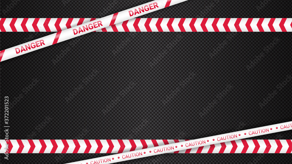 Police tape, crime danger line. Caution police lines isolated. Warning ...