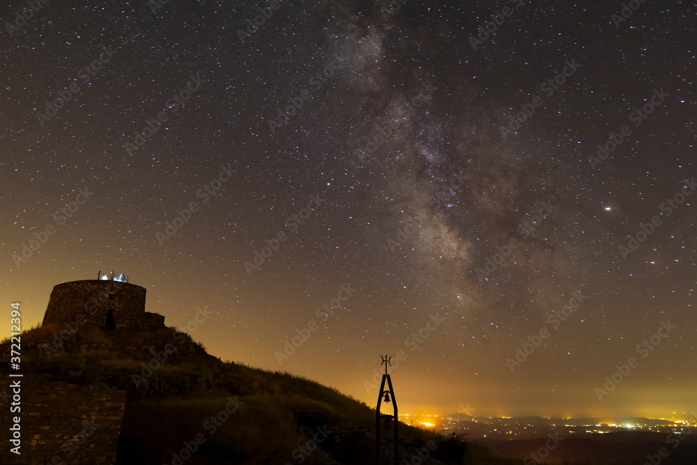 Italy Tuscany Grosseto, Mount Amiata Arcidosso, the milky way seen from ...