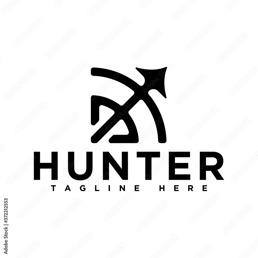 hunter logo design, arrow logo inspirations Stock Vector | Adobe Stock