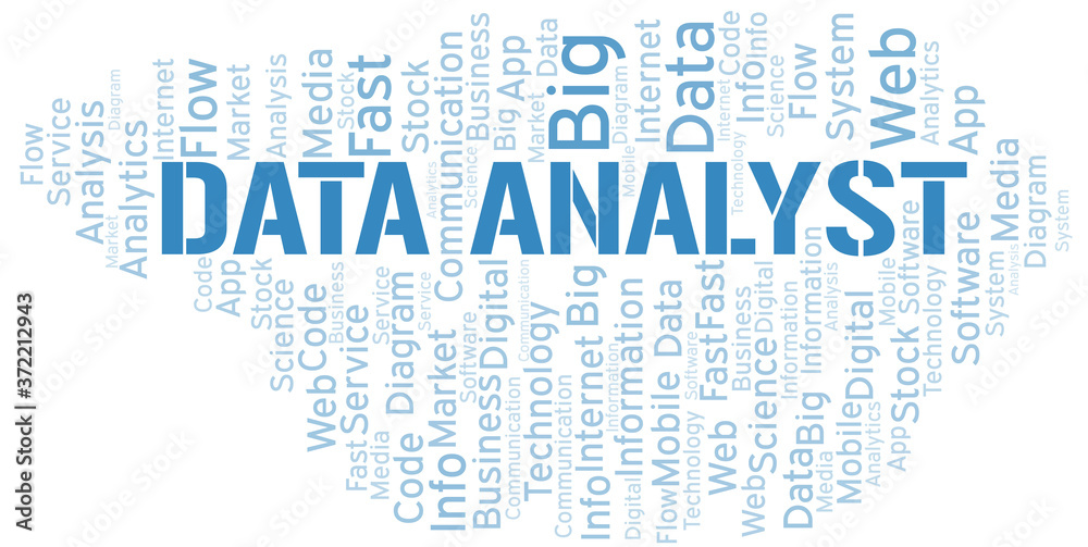 Data Analyst vector word cloud, made with text only. Stock Vector ...