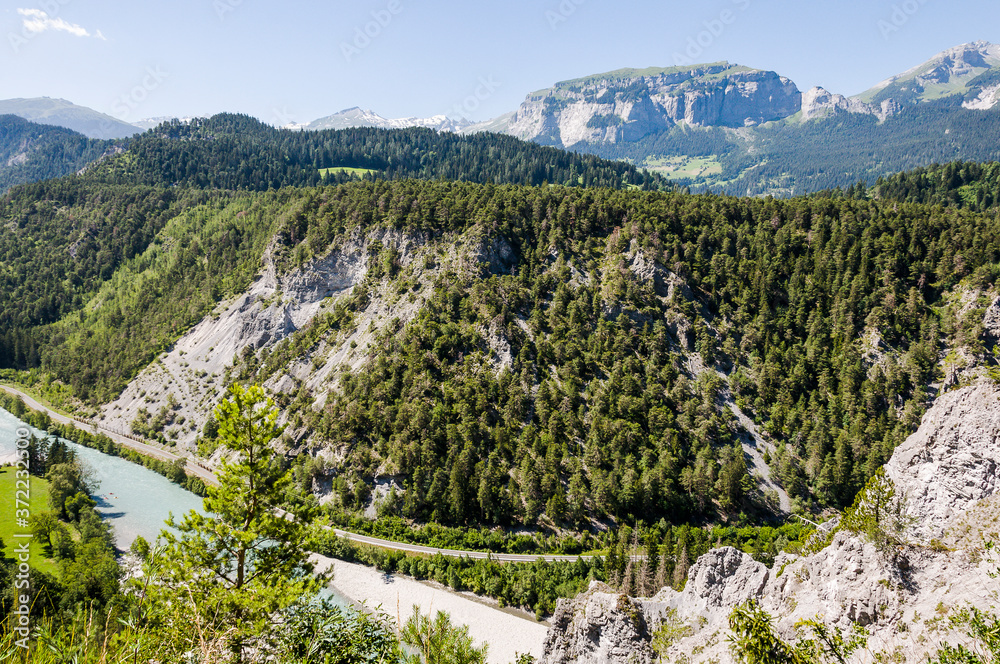 Rheinschlucht, Rhein, Ruinaulta, Fluss, Schlucht, Ilanz, Reichenau ...