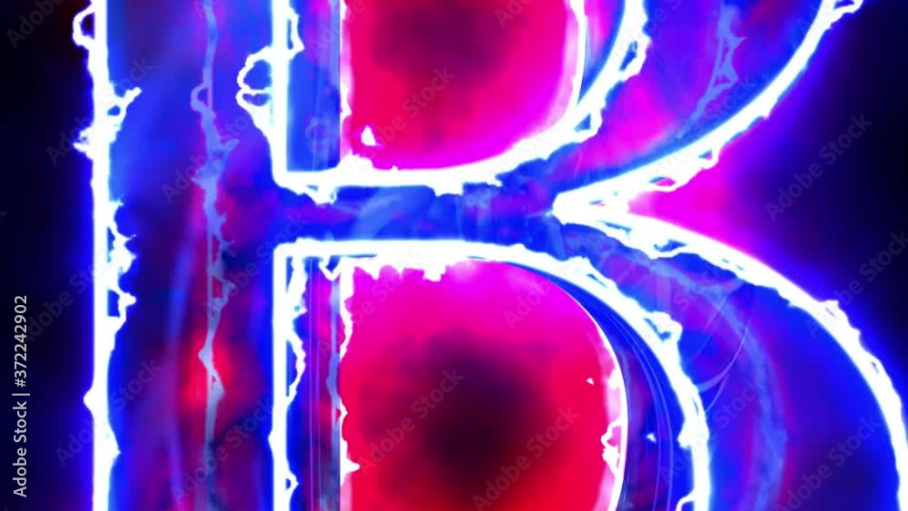 Letter B of English Alphabet. Hot letter for overlay. 4k 3D rendered ...