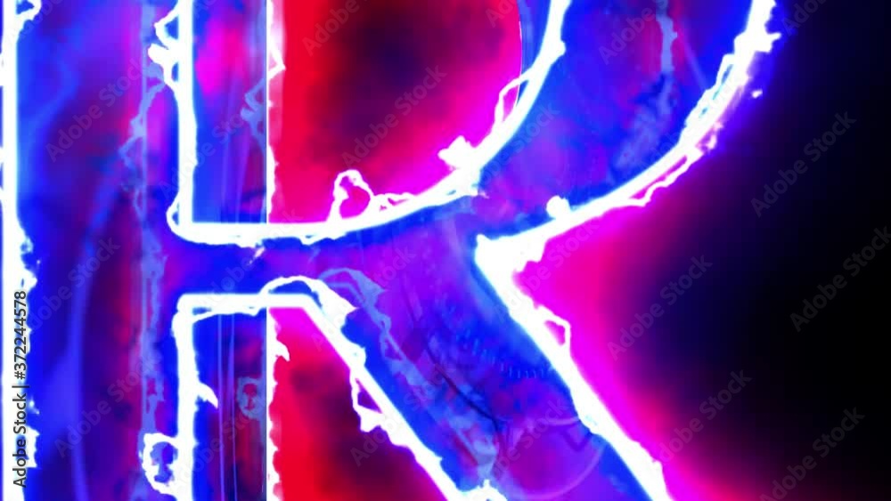 Letter R of English Alphabet. Hot letter for overlay. 4k 3D rendered ...