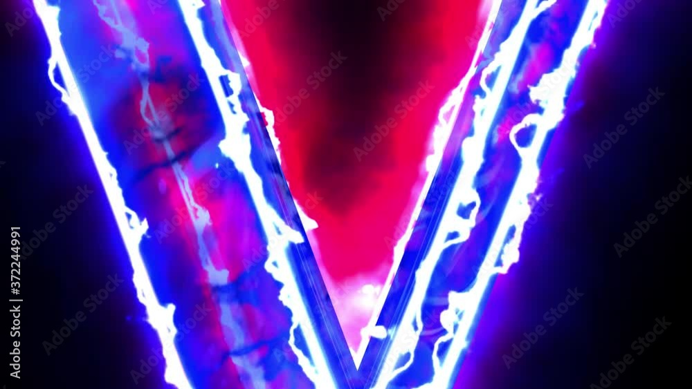 Letter V of English Alphabet. Hot letter for overlay. 4k 3D rendered ...