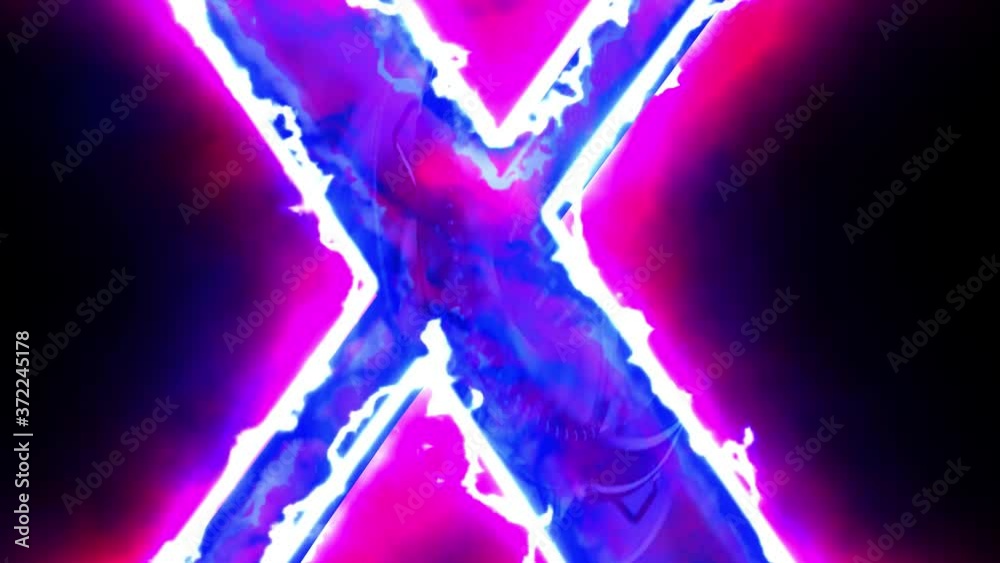Letter X of English Alphabet. Hot letter for overlay. 4k 3D rendered ...