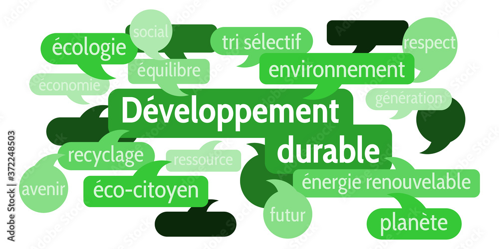Nuage de Mots Développement Durable v8 Stock Vector | Adobe Stock