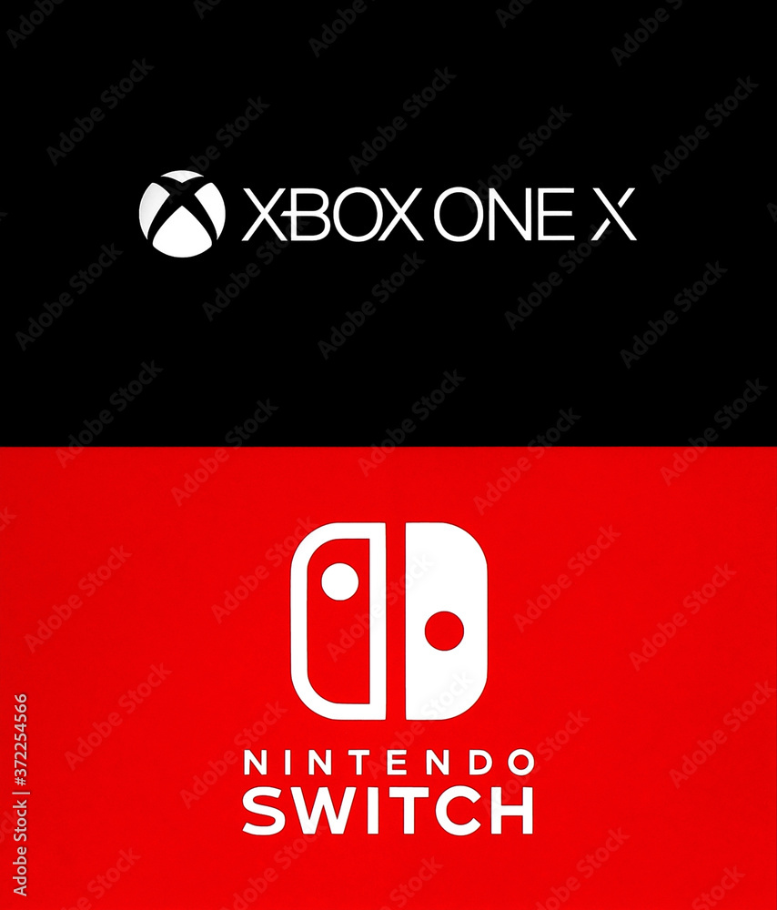 Collection of popular game consoles logos Stock Photo | Adobe Stock