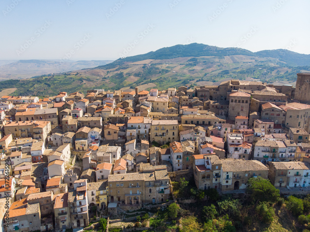 Tricarico town, province of Matera, Basilicata, southern Italy. It is ...