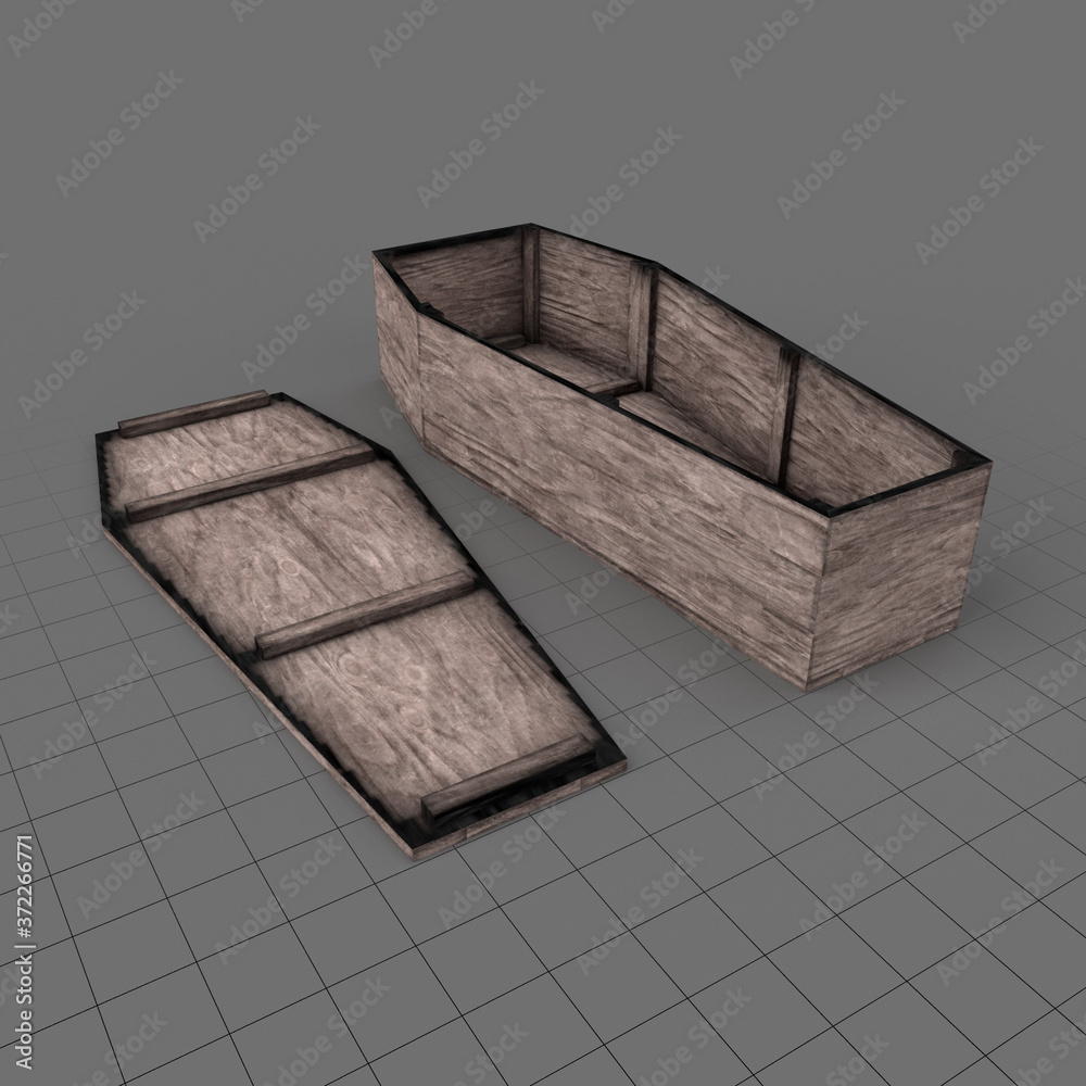 Rusty coffin Stock 3D asset | Adobe Stock