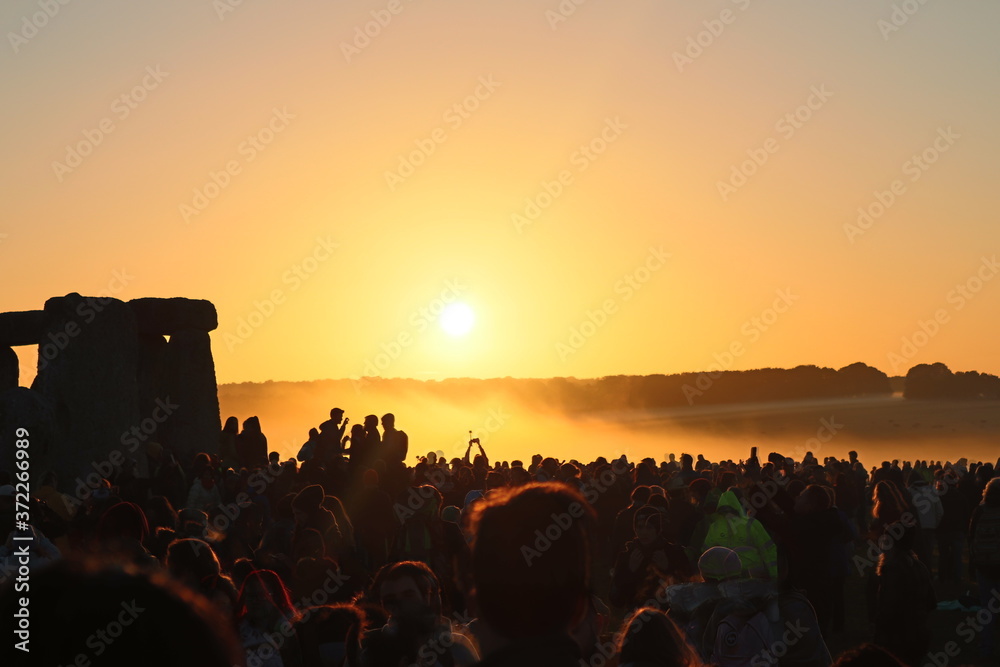 Dawn of summer solstice on the 21st of June 2019. The summer solstice ...