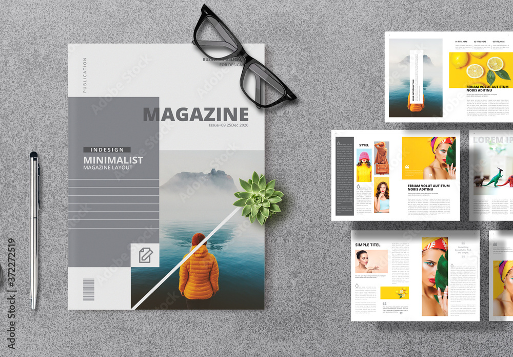 Lifestyle Magazine Layout Stock Template | Adobe Stock
