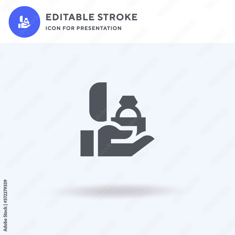 Proposal icon vector, filled flat sign, solid pictogram isolated on ...