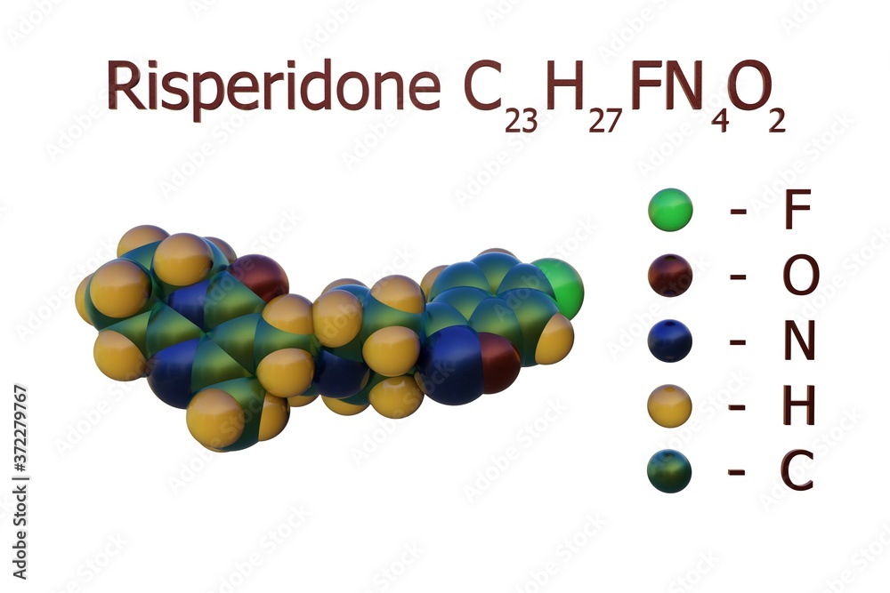 Structural chemical formula and space-filling molecular model of ...