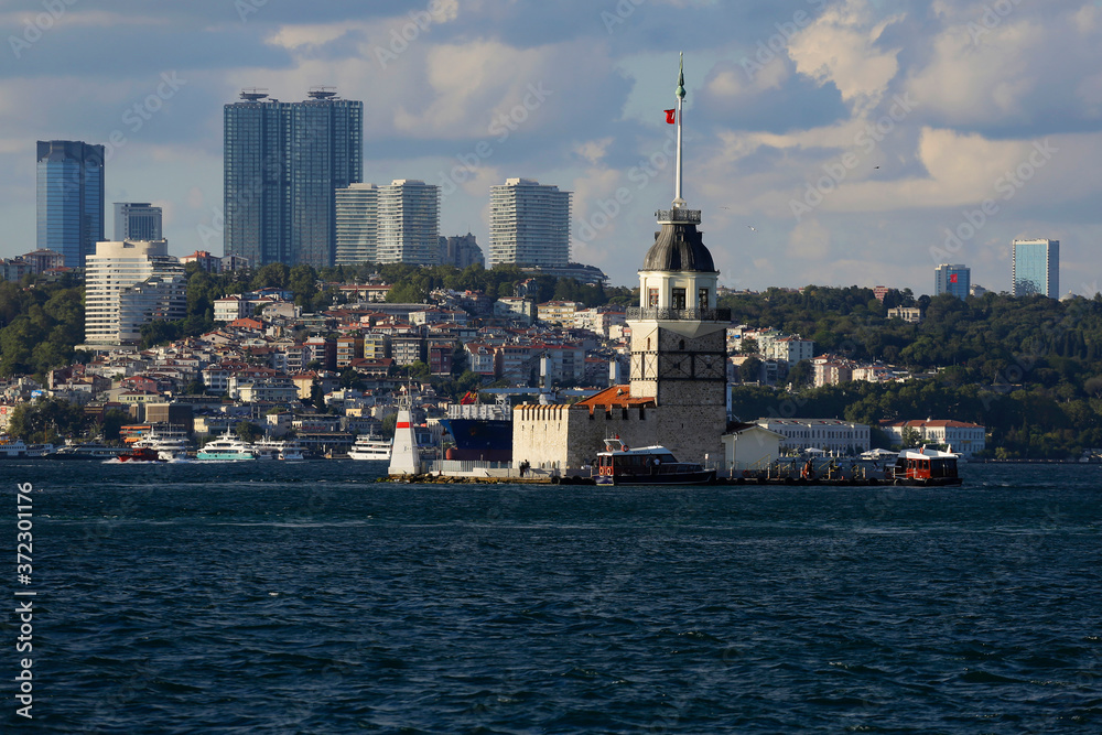 The iconic Maiden's tower, also known as Leander's tower, is seen in a ...