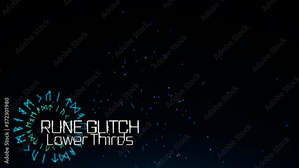 Rune Glitch Lower Thirds Stock Template | Adobe Stock