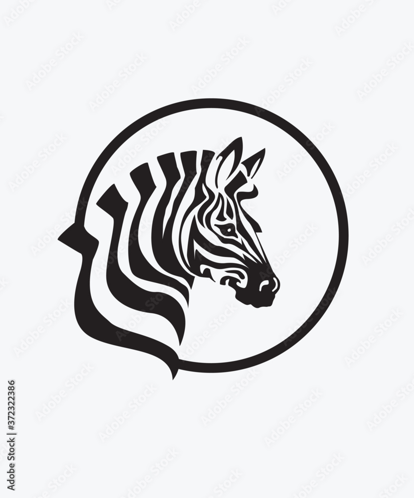 Zebra template vector graphic logo design trendy and unique vector ...