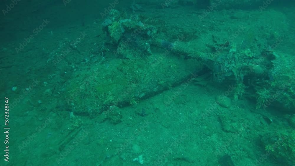 Long Lance torpedoes in the hold of a sunken Japanese cargo ship in ...